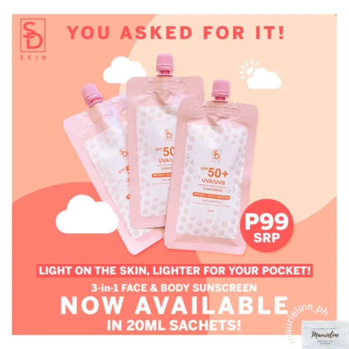 Sugar Dolls Skin 3-in-1 Face & Body Sunscreen 20ml | Lazada PH