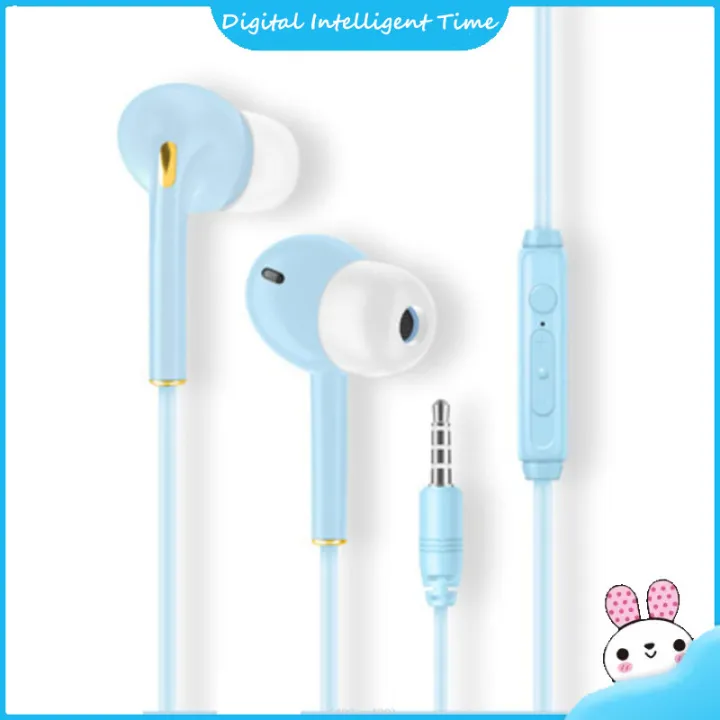 K23 Macaron Color In-ear Wired Phone Headset With Mic 3.5mm Universal ...