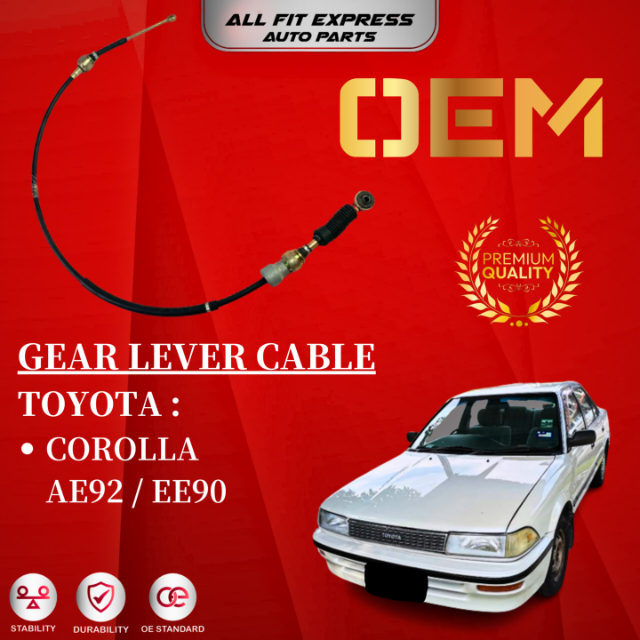 TOYOTA COROLLA AE92 / EE90 GEAR LEVER CABLE 100% AUTHENTIC PRODUCT (OEM ...