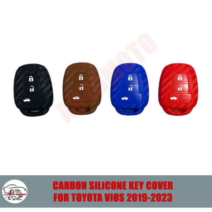 Toyota Vios 4th Gen 2019 to 2023 Carbon Fiber Finish Silicone Car ...