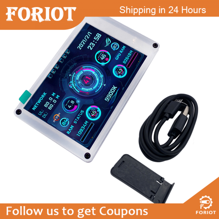 Foriot 3.5นิ้ว USB IPS Mini Screen PC จอภาพฮาร์ดไดรฟ์ข้อมูล CPU RAM ...