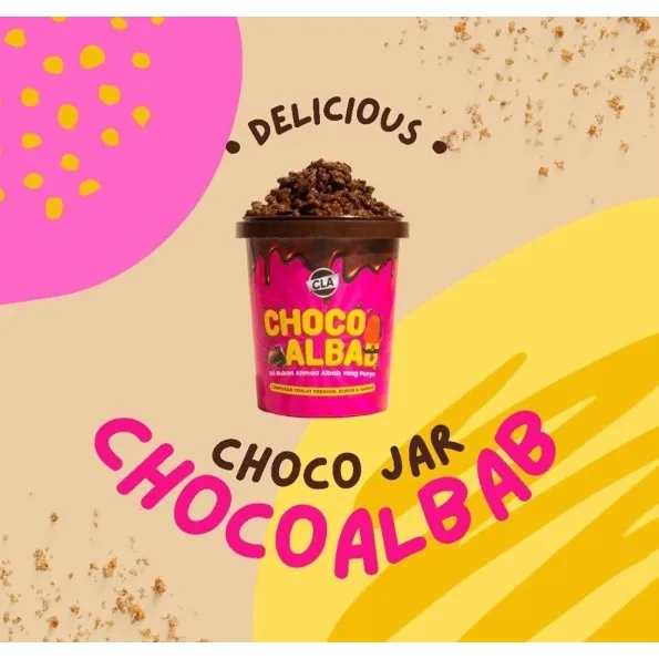 Choco Albab Choc premium and almond choco jar chocotub Chocojar Almond ...