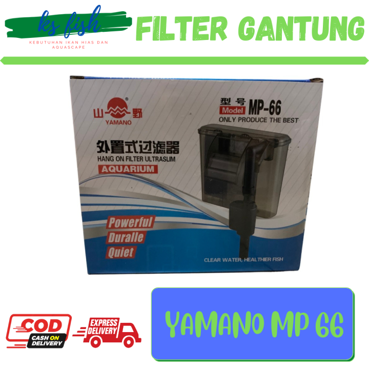 YAMANO MP 66 MP66 hanging filter ultraslim gantung hang on aquarium ...