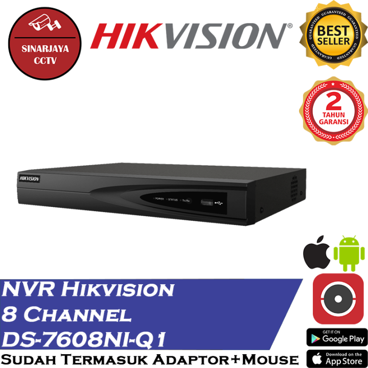 NVR CCTV HIKVISION 8 CHANNEL DS-7608NI-Q1 GARANSI RESMI | Lazada Indonesia