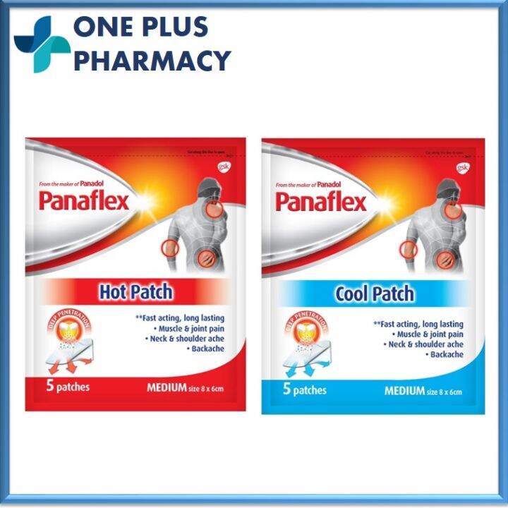 Panaflex Muscle & Joint Pain Relief Patch 5s [Hot Patch / Cold Patch ...