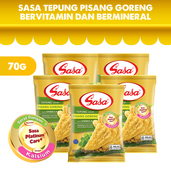 Sasa Tepung Pisang Goreng Bervitamin & Bermineral 70gr - 5pcs | Lazada ...
