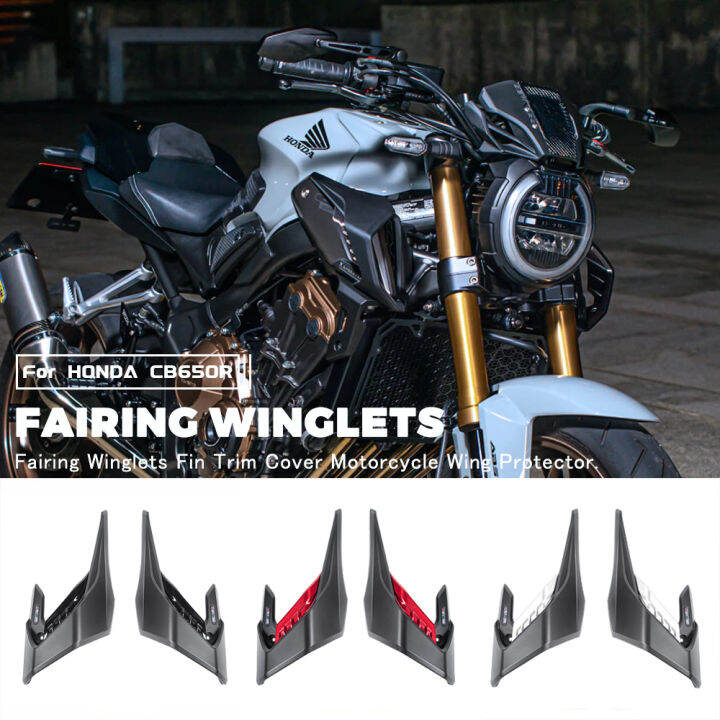 Allotmark Motorcycle Fairing Winglets Fin Trim Cover Wing Protector