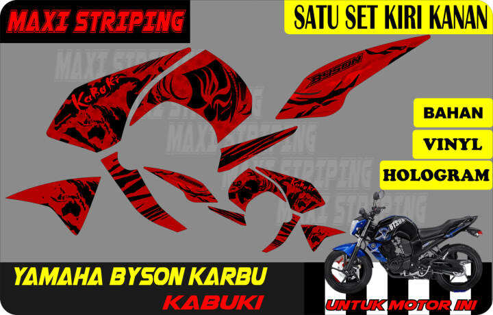 Stiker striping Yamaha Bison Byson Karbu Kabuki | Lazada Indonesia