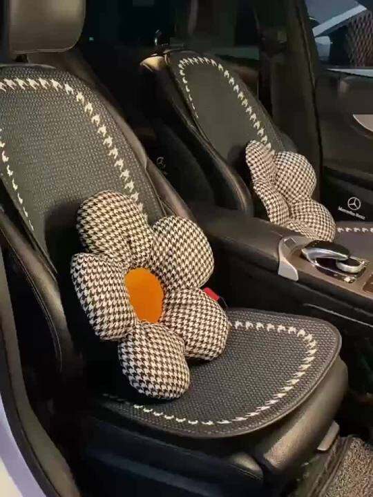 LULECI เบาะนั่งรถยนต์ชิ้นเดียวเทพธิดาสีแดงเอวเล็กเบาะหลังเบาะสามชิ้นชุด ...