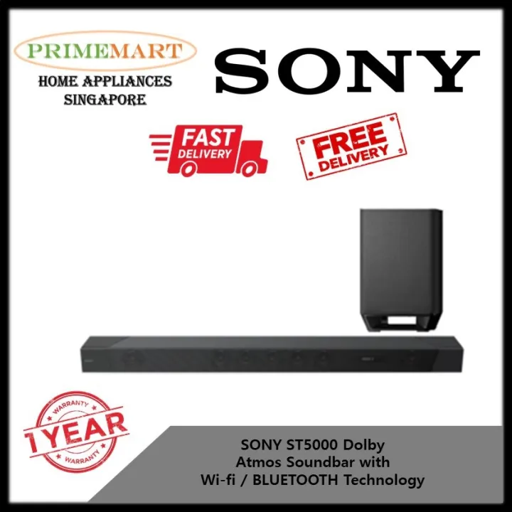 SONY ST5000 Dolby Atmos SOUNDBAR WITH WI-FI / BLUETOOTH TECHNOLOGY ...