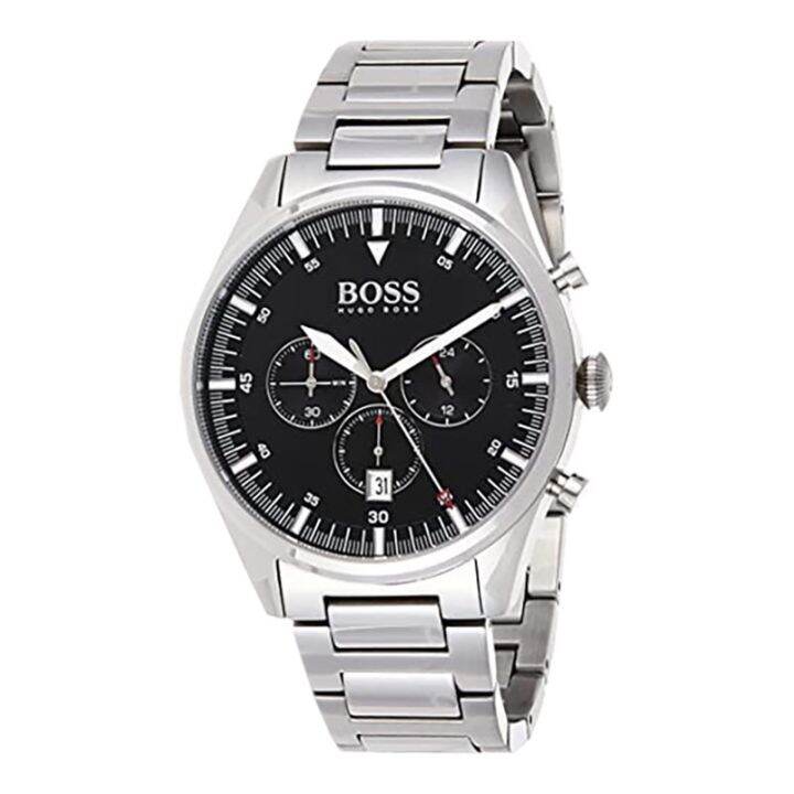 Jam Tangan Pria Hugo Boss Pioneer 1513712 Men Chronograph Black Dial ...