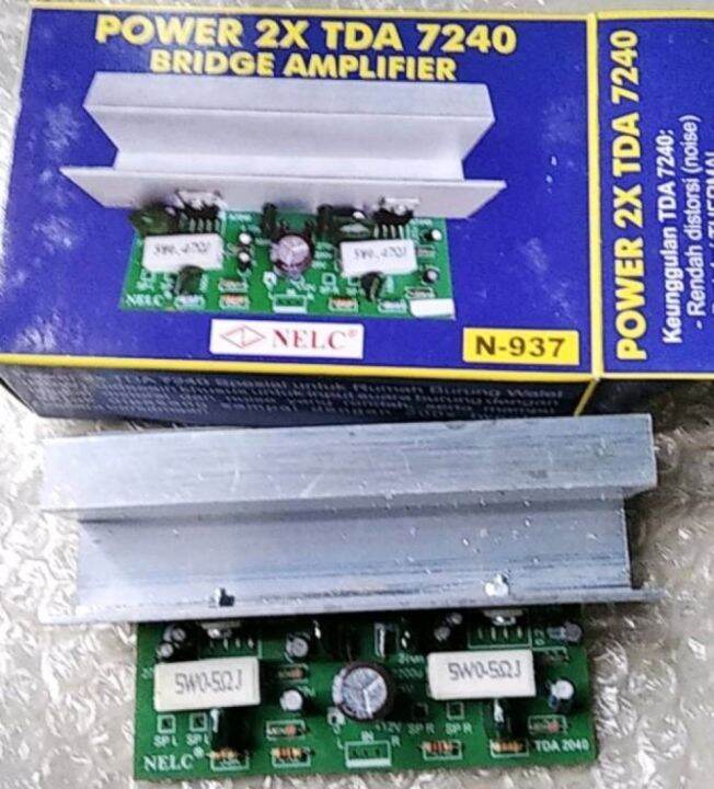 KIT POWER 40 WATT STEREO BRIDGE AMPLIFIER 40W TDA7240 POWER RUMAH BURUNG WALET AMPLIFIER NELC N ...