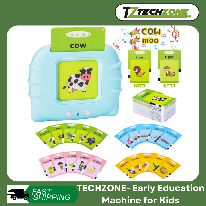TECHZONE- Early Education Machine for Kids Pronunciation Speaking Flash Card Machine Educational ...