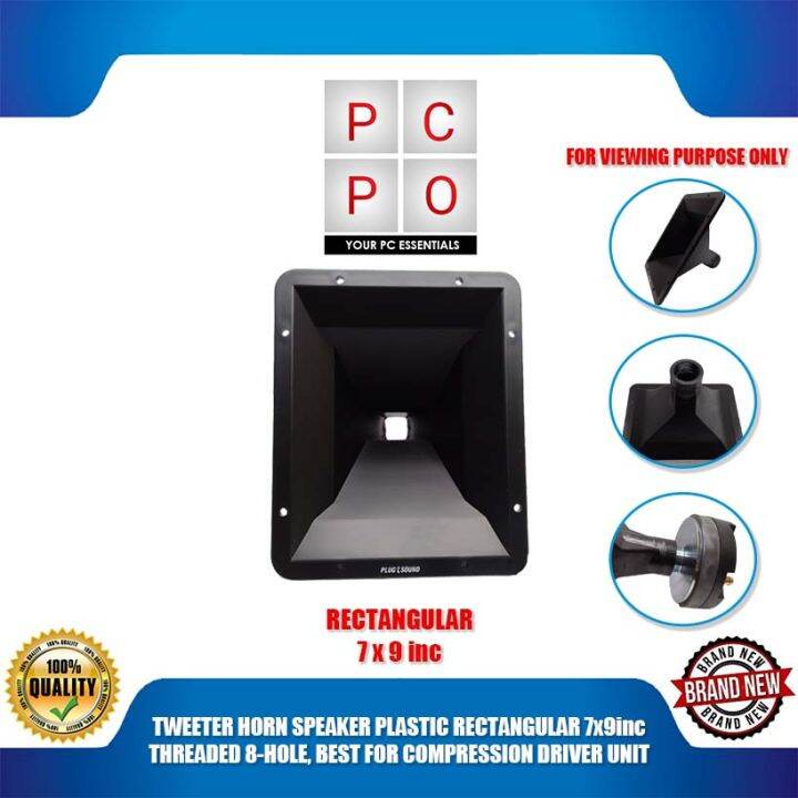 PC PO TWEETER HORN SPEAKER PLASTIC RECTANGULAR 7x9inc THREADED 8-HOLE ... PC PO TWEETER HORN SPEAKER PLASTIC RECTANGULAR 7x9inc THREADED 8-HOLE ...