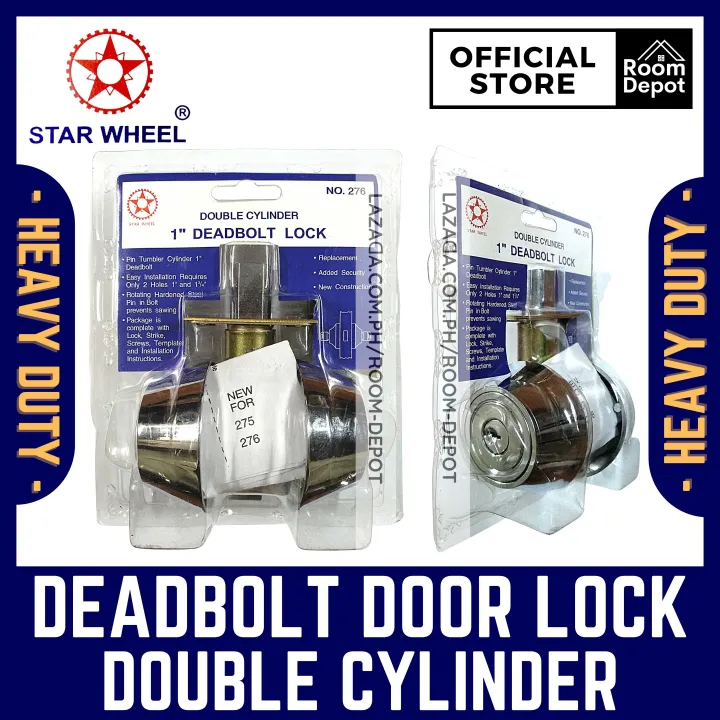 Starwheel Double Cylinder Deadbolt 1" Original Heavy Duty Security ...