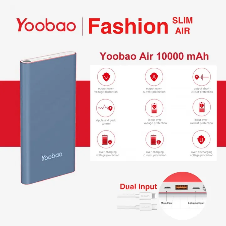 Yoobao A1 Polymer 10000mAh Power Bank - Blue | Lazada PH