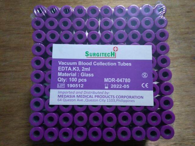 Vacutainer EDTA Purple top tubes (2ml, 3ml, 5ml) | Lazada PH