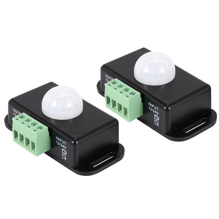 2 X DC 12V/24V 8A Body Infrared PIR Motion Sensor Switch LED Light ...