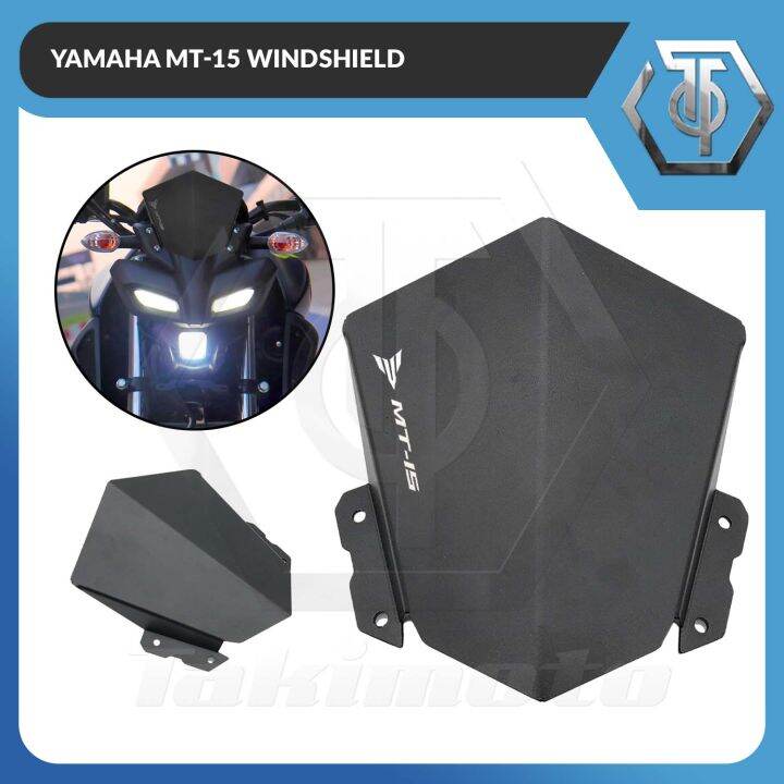 Takimoto MT15 Windshield Windscreen Black aluminum alloy Kit Deflector ...