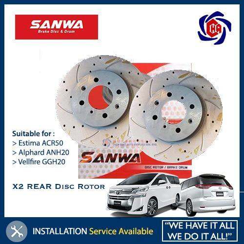 Toyota Estima ACR50 Alphard Vellfire SANWA Ventilated Performance REAR ...