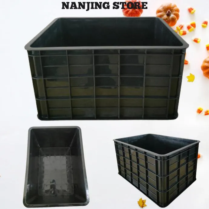 Keranjang Krat Plastik Industri Box Container Rapat Termurah | Lazada ...