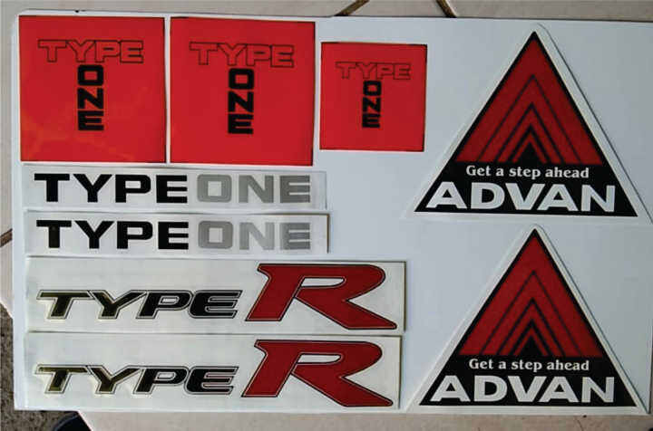 Type R car sticker Type One Advan sticker set | Lazada PH