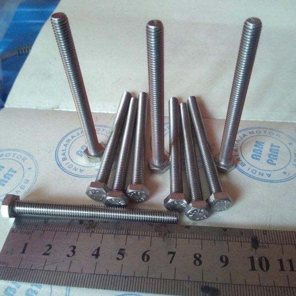 Baut Stainless Hexa Bolt Ukuran M8 X 70 Atau Baut 12 Panjang 7Cm ...
