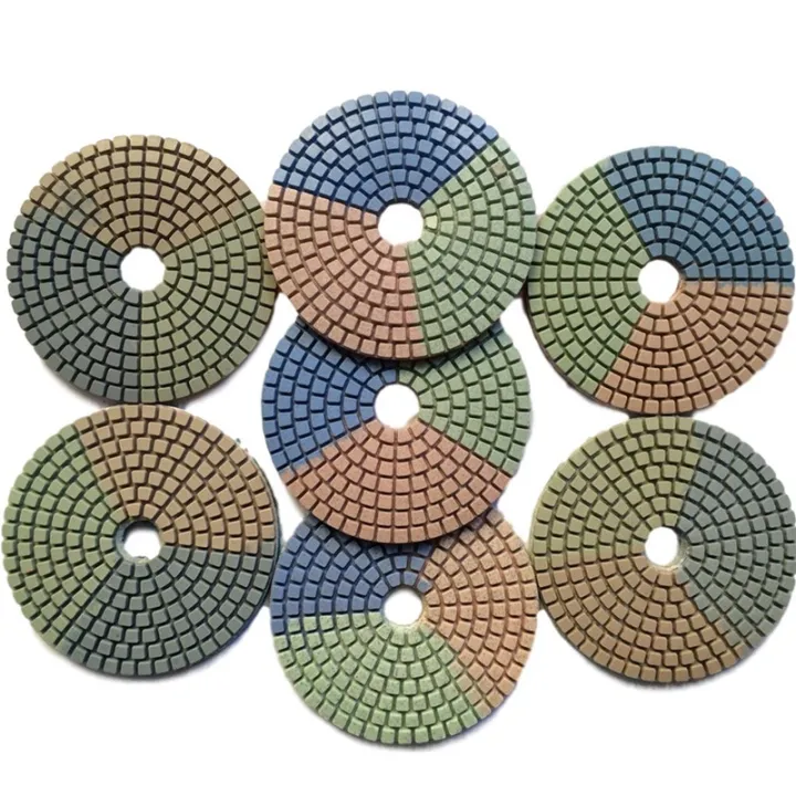 7Pcs/Set Colorful Diamond Wet Polishing Pad 4 Inch Grinding Discs ...