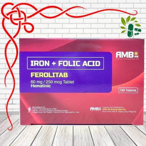 FEROLITAB (Iron + Folic Acid) 100 Tablets | Lazada PH