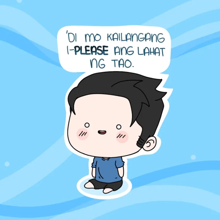 SSKAIT Boy Waterproof mood die cut sticker - Di mo kailangan i-please ...