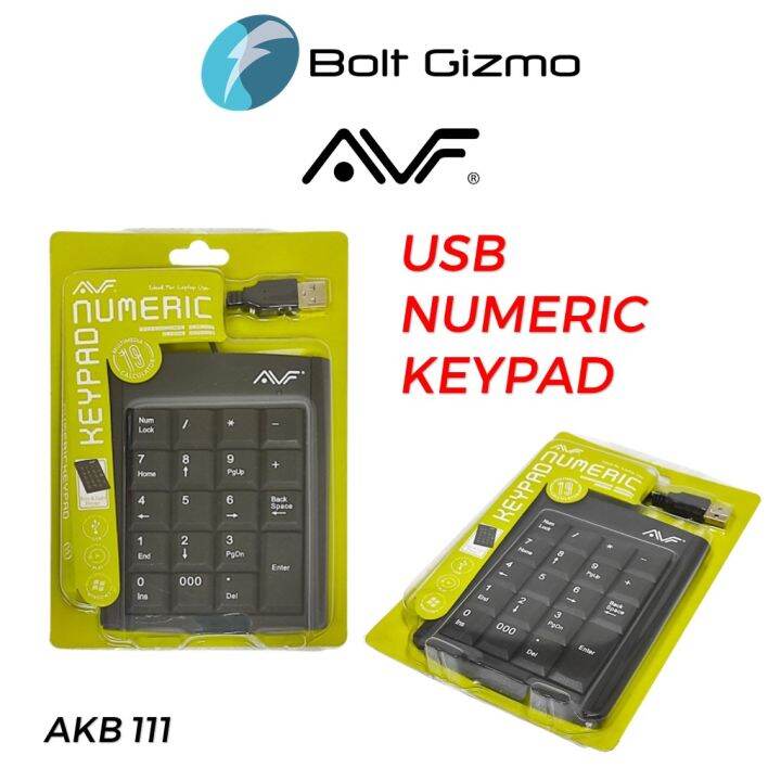 AVF USB Numeric Keypad AKB111 Cashier Calculator Keyboard Pos System ...