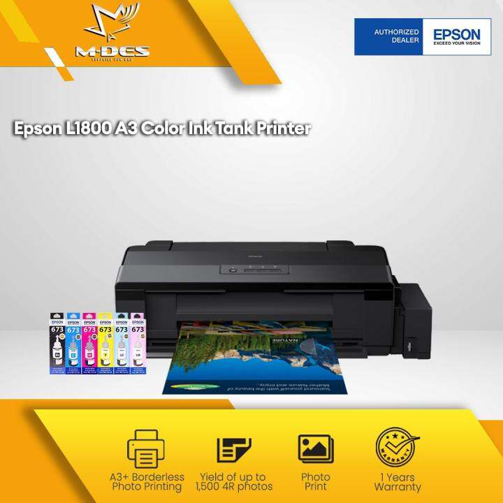 Epson L1800 A3+ Single Function Photo A4 Color Ink Tank Printer ( Print ...