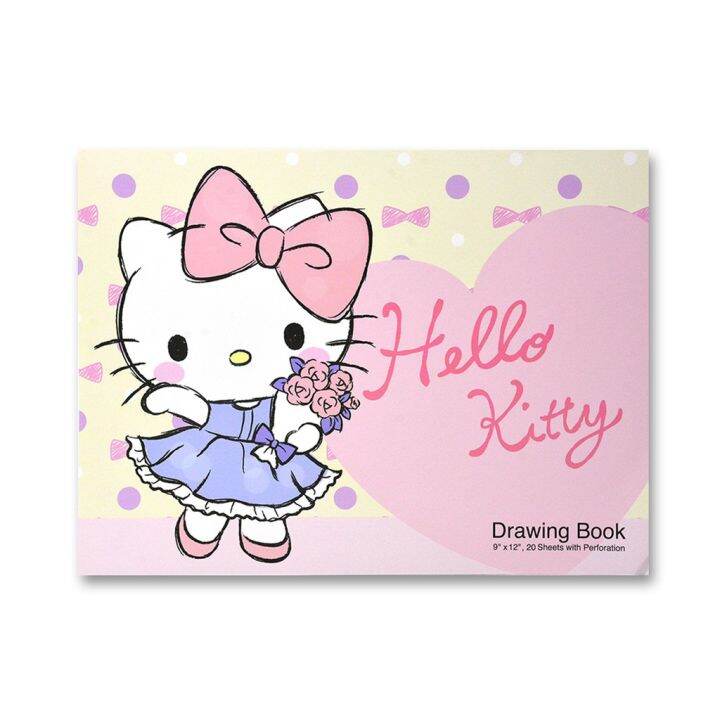 Sterling Drawing Book Hello Kitty 9" X 12''With 12 Oil Pastel Colors ...
