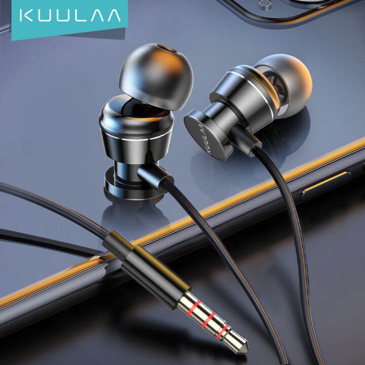 KUULAA Wired Earphones In-Ear Earphone Stereo Music Headphones Wired ...