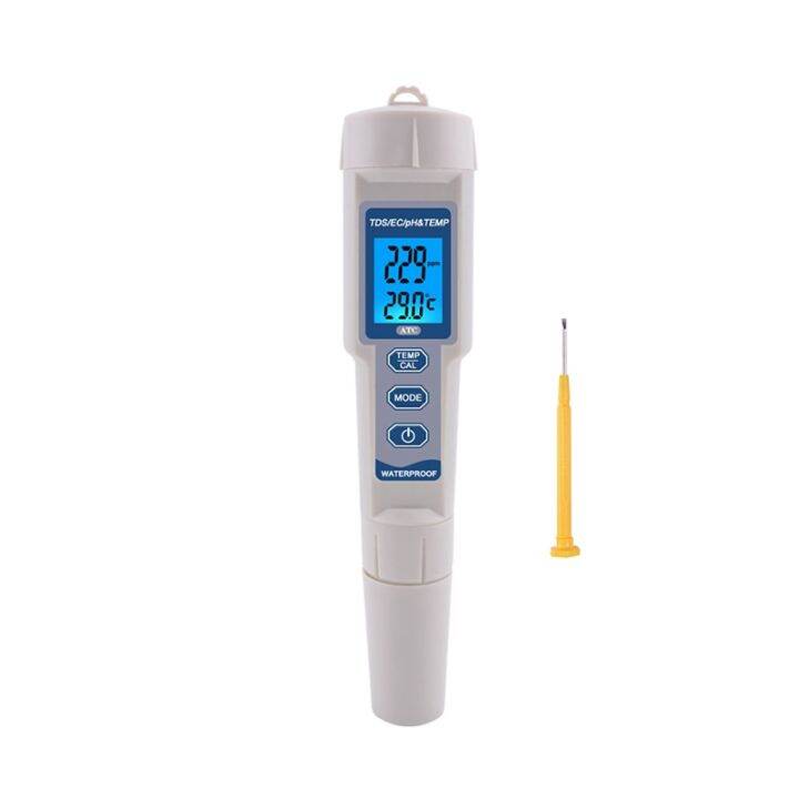 Professional Digital Water Tester 4 in 1 PH/TDS/EC/Temperature Meter PH ...