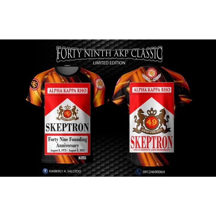 49th ANNIVERSARY Alpha Kappa Rho International Custom Full Sublimation ...