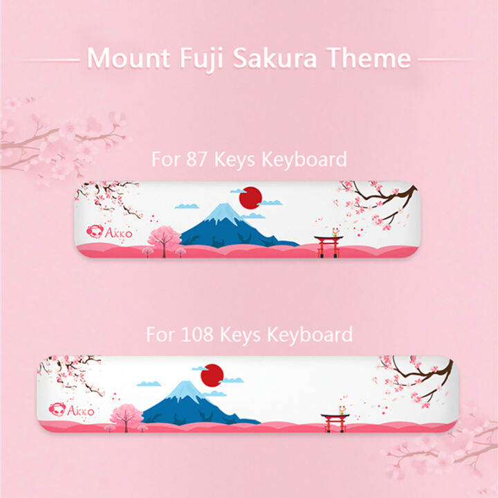 Akko Mount Fuji Sakura Keyboard Hand Rest Cherry Pink Mouse Wrist ...