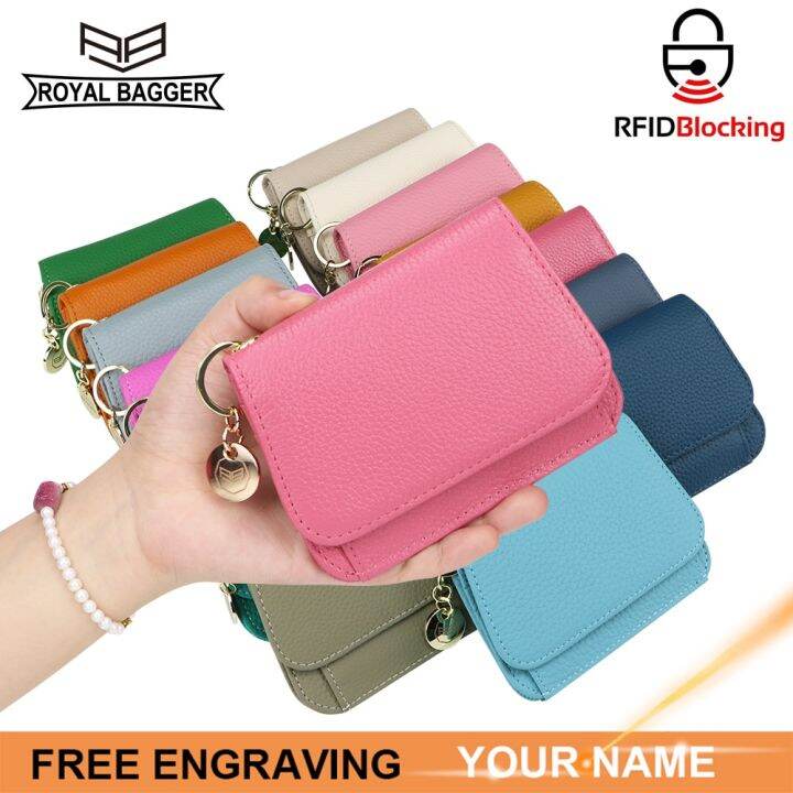 Royal Bagger กระเป๋าสตางค์ RFID ทรงสั้นสำหรับผู้หญิงที่ใส่การ์ดแฟชั่น ...
