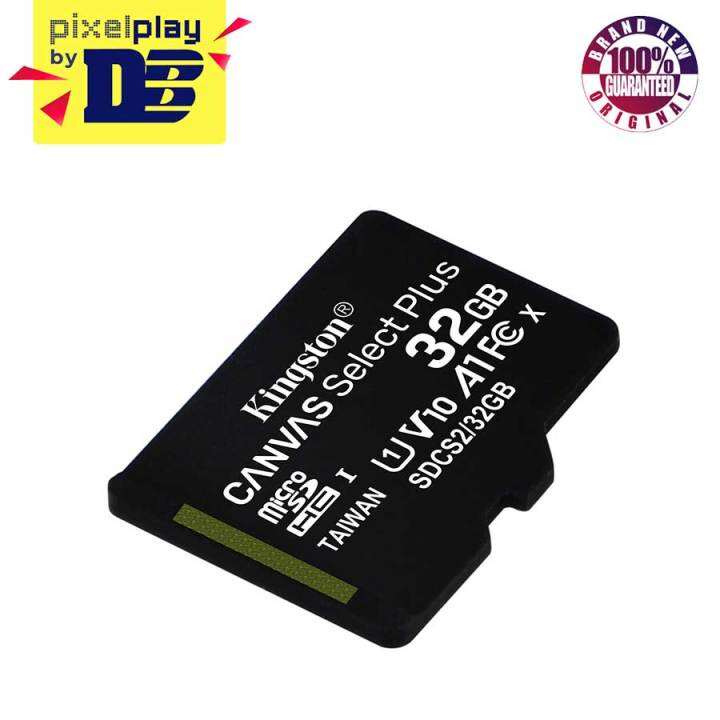 Kingston Canvas Select Plus 32GB 100MB/S MicroSD Memory Card With Android A1 Performance Class ...