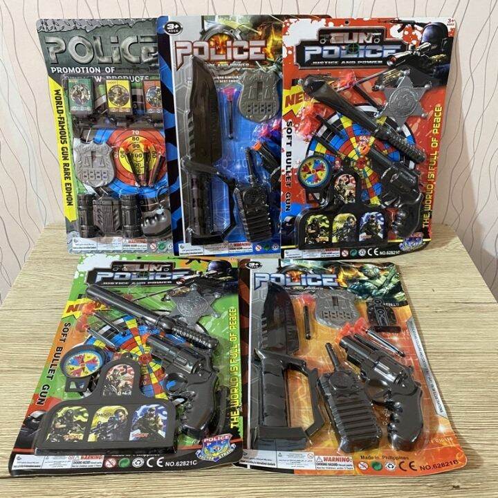 Cozy 1 Set Children Police Toy Gun with Soft Bullet Boy Accessories Toy ...