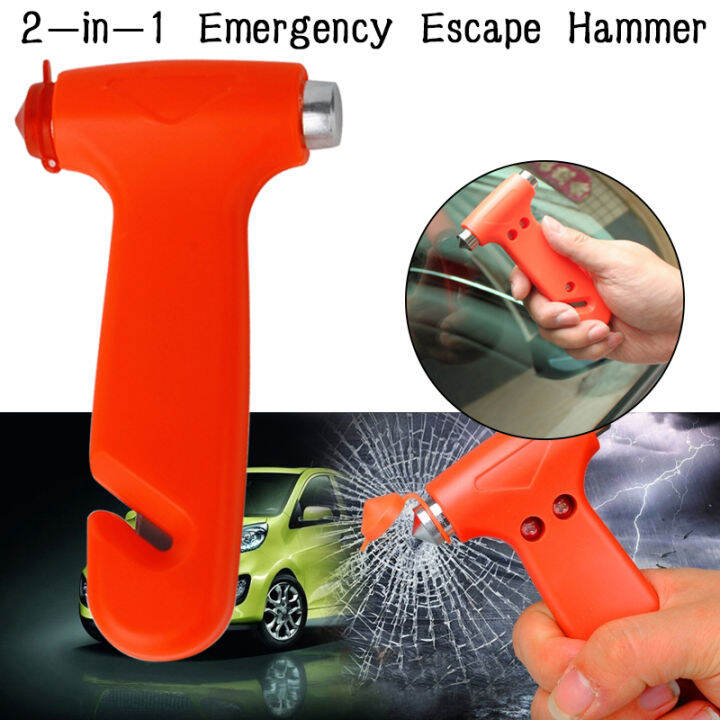 Two in one car essential emergency escape hammer Car window breaker Multifunctional fire rescue ...