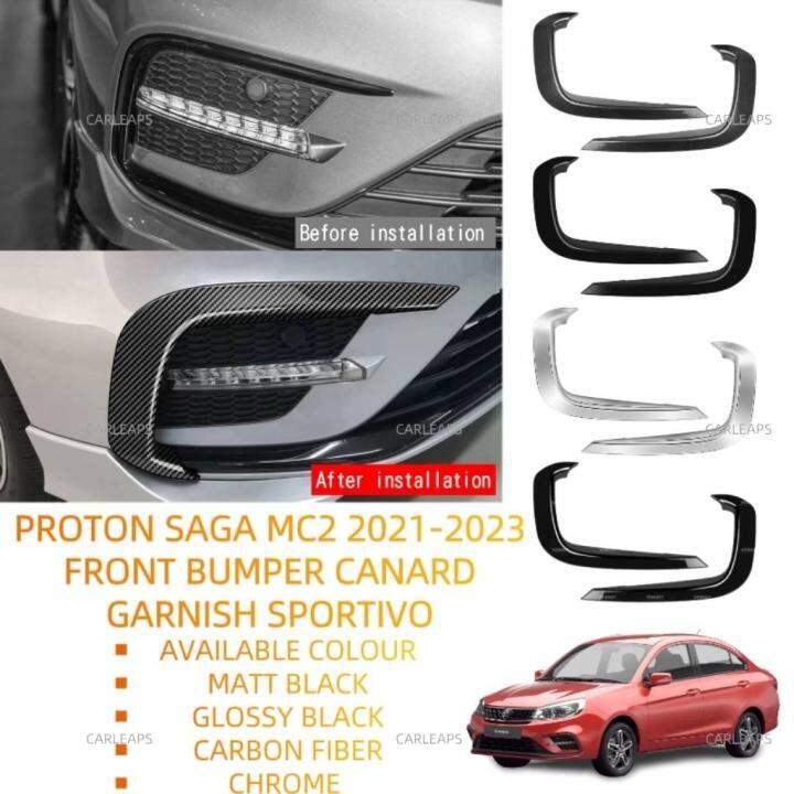 Carleaps Proton saga mc2 2021 2022 2023 car front bumper canard garnish ...