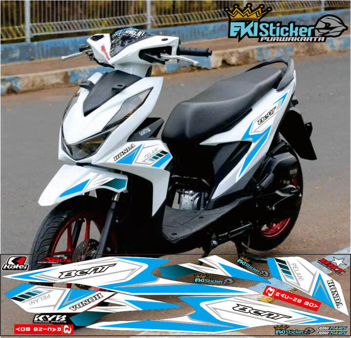 sticker striping beat deluxe new vareasi lis motor beat deluxe plat ...