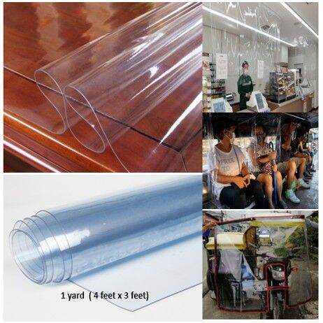 Multi-purpose Clear Thick Plastic Cover Shield PVC film sold per Yard ...