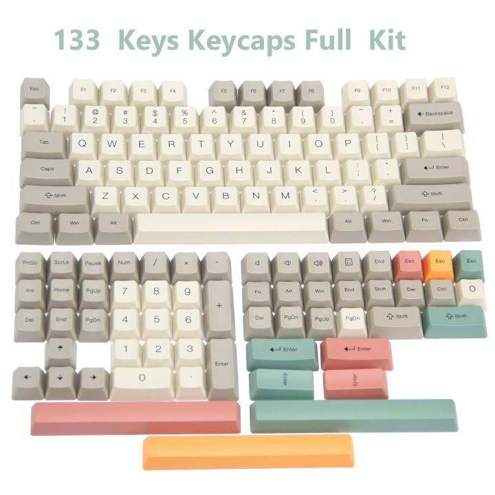 PBT 9009 OEM profile Keycap Sublimation Retro Industrial Gray Color ...