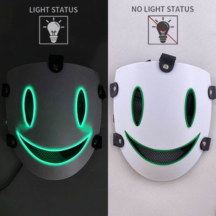 High Rise Invasion Cosplay Mask PVC White Mask LED Glowing Mask Tenkuu ...