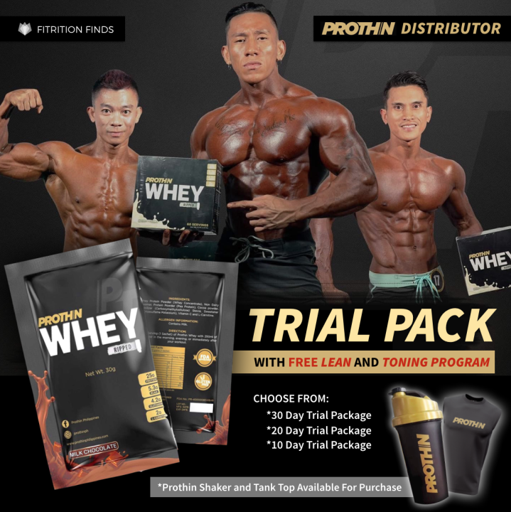 Prothin Whey Ripped Trial Pack - 30 Sachets | 20 Sachets | 10 Sachets ...