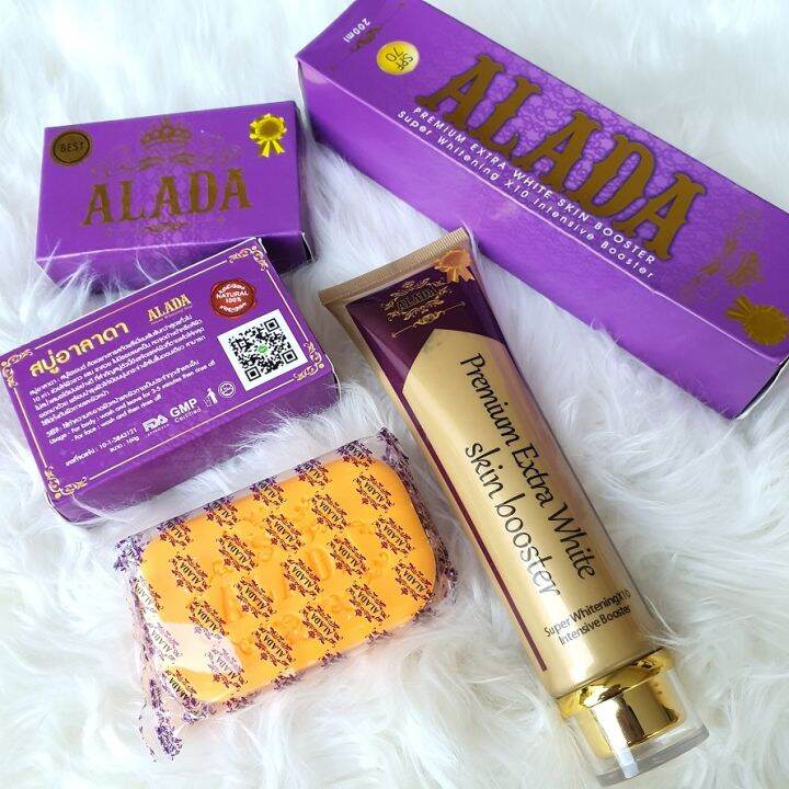 Original A.L.A.D.A Whitening Soap and Premium Extra White Skin Booster ...