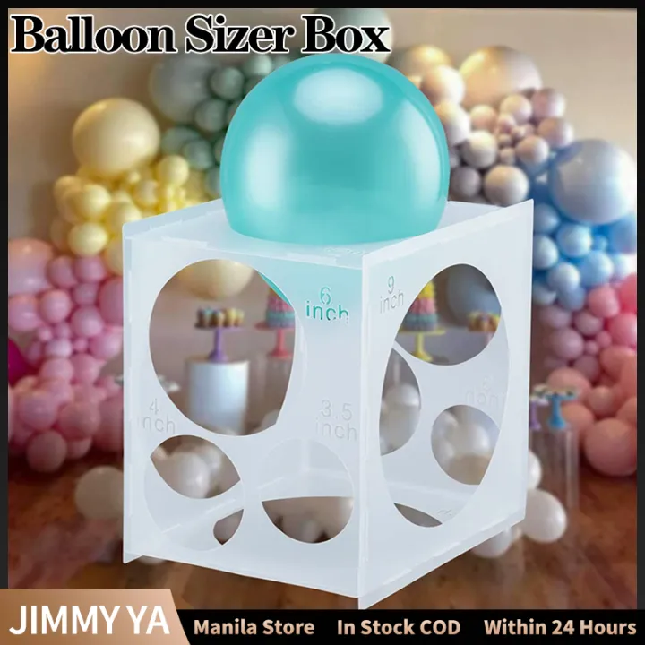 11 Holes Balloon Sizer Box 2-10 Inch Balloon Arches Columns Make Balloon Size Measuring Tool For ...