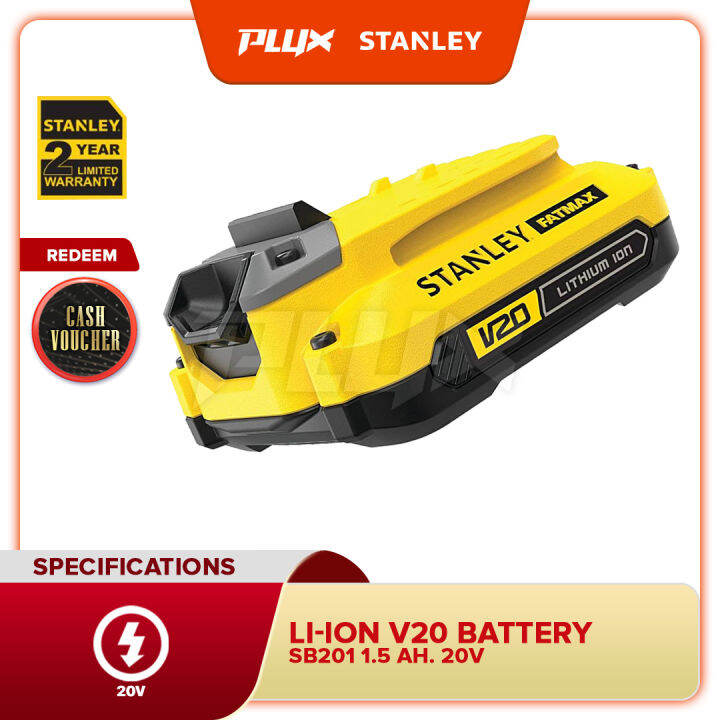 Stanley SB201 20v 1.5Ah Lithium Ion Fatmax Battery | Lazada